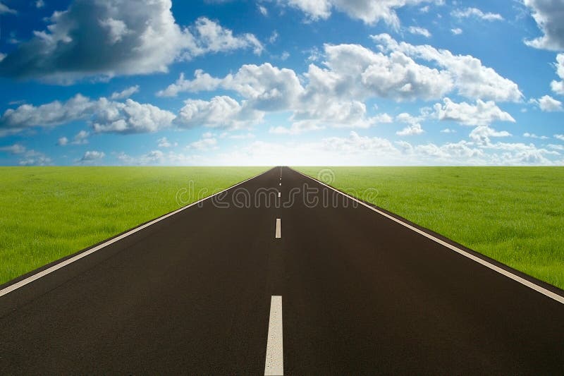 Route rectiligne photo stock. Image du expressway, environnement - 13942938