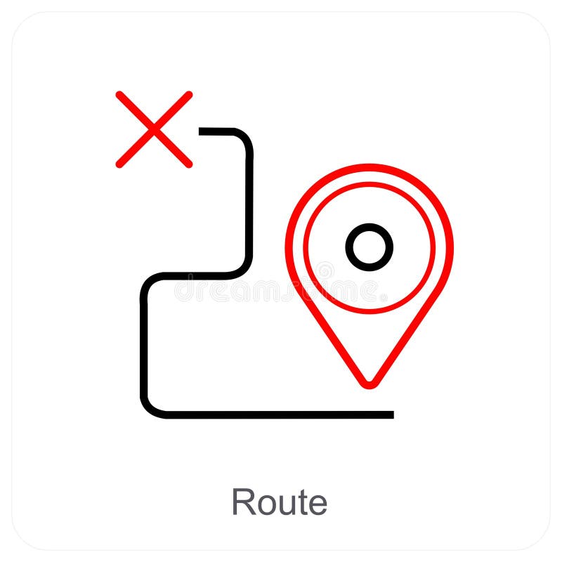 Route stock vector. Illustration of vector, icons, route - 339065763