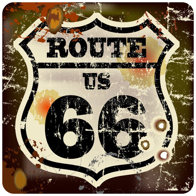 2+ Vintage route 66 road sign Free Stock Photos - StockFreeImages