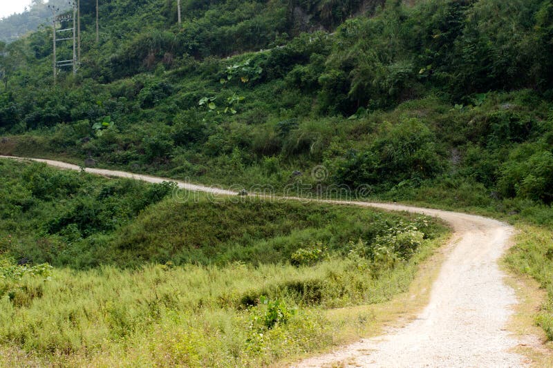 Route in rural,Vietnam. stock photo. Image of lane, route - 48029920