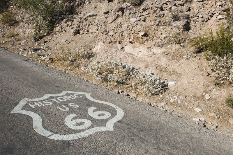 Route 66 Shield in Oatman USA Stock Image - Image of shield, road: 64253087