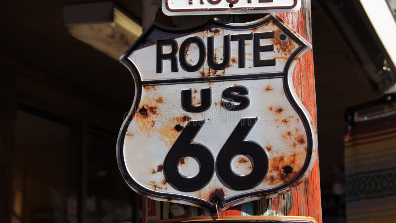 Iconic Route 66 sign stock image. Image of iconic, america - 34658817