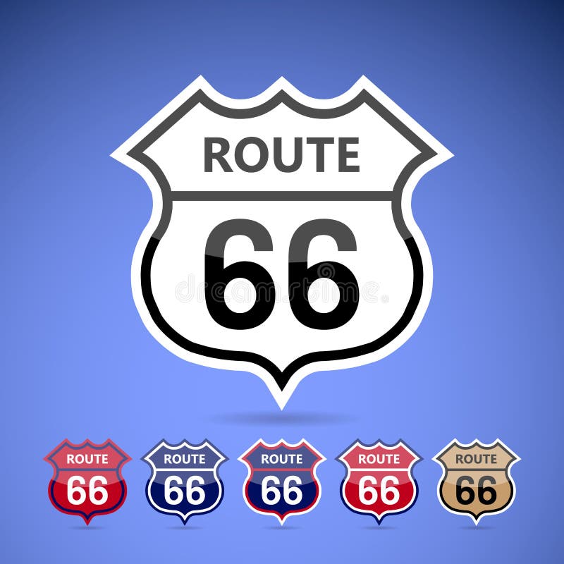 Route 66. stock vector. Illustration of element, highway - 40275248