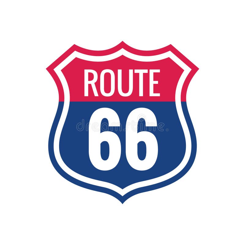 Route 66 Sign. Vector Illustration Decorative Design Stock Vector ...