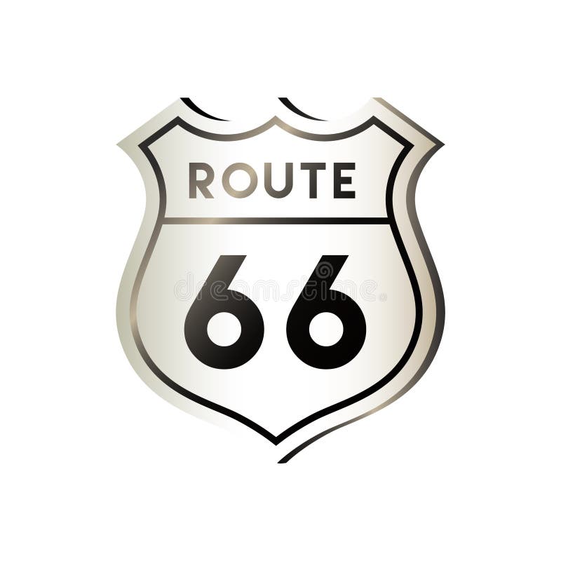 Route 66 Sign. Vector Illustration Decorative Design Stock Vector ...