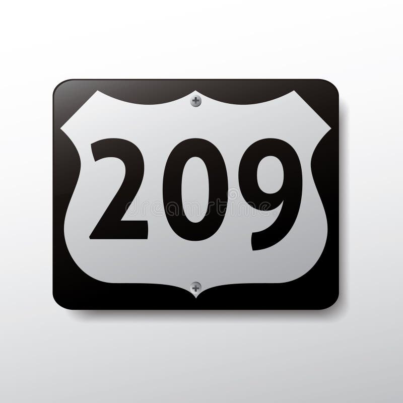 Route Sign 209. Vector Illustration Decorative Design Stock Vector ...
