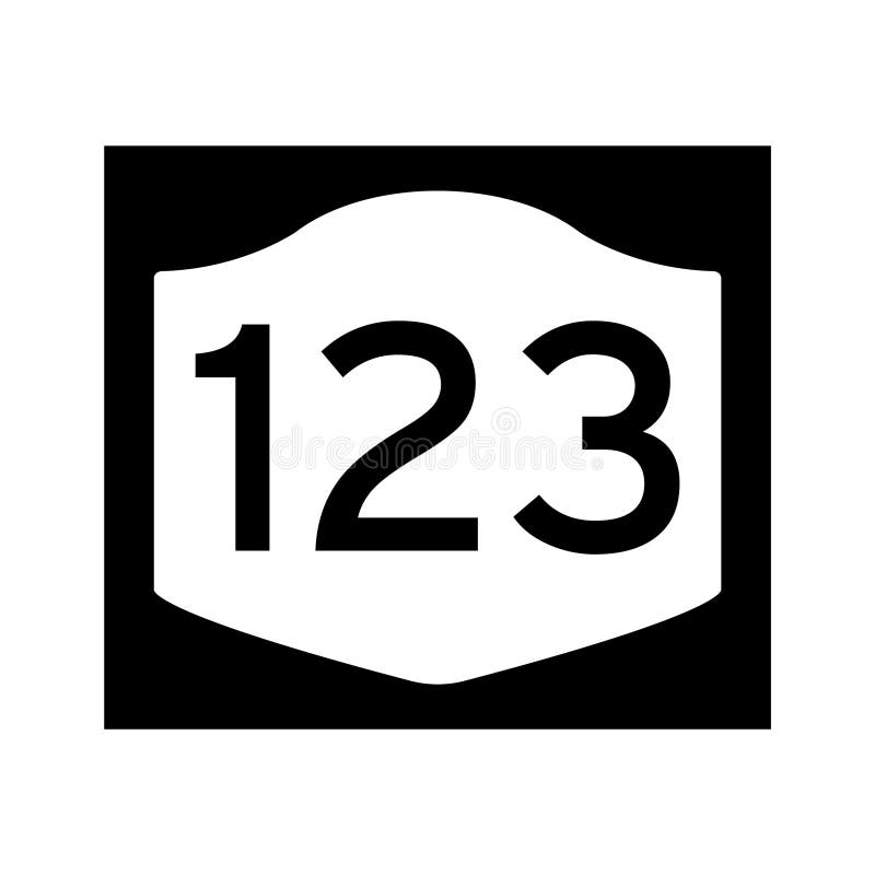 123 Route Sign. Vector Illustration Decorative Design Stock Vector ...