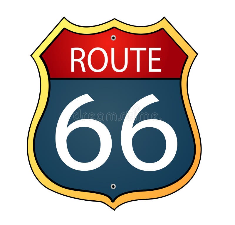 Route Sixty Six Diner Sign, Stock Vector - Illustration of rest ...