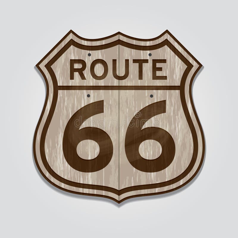 Route Sixty Six. Vector Illustration Decorative Design Stock Vector ...