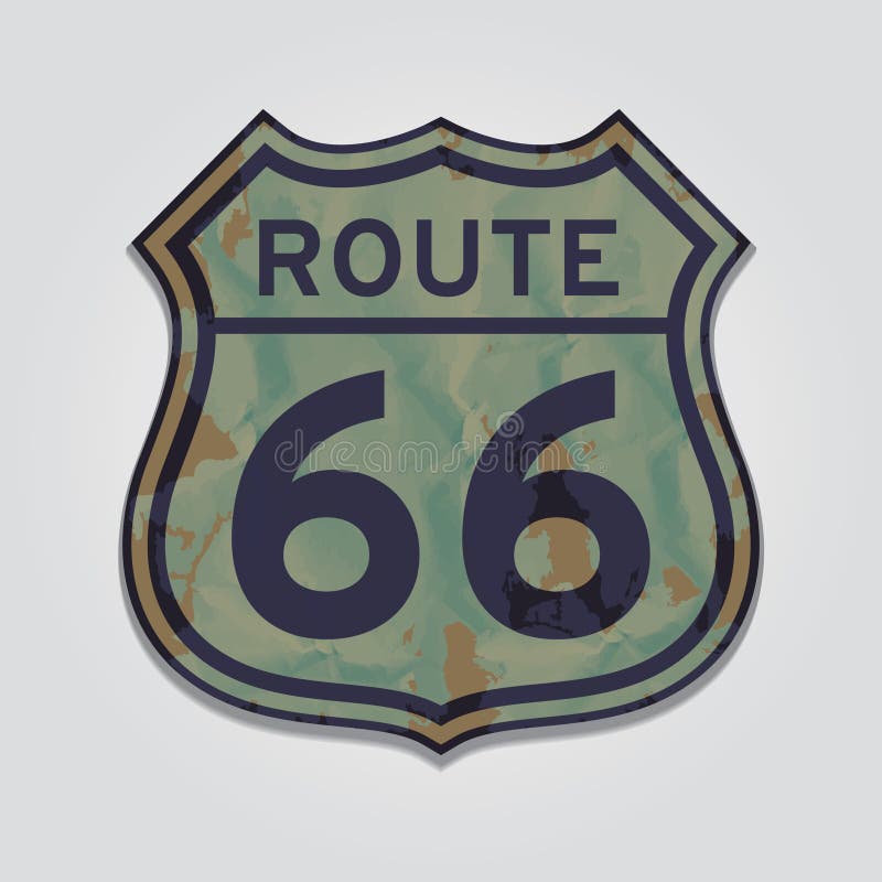 Route Sixty Six. Vector Illustration Decorative Design Stock ...