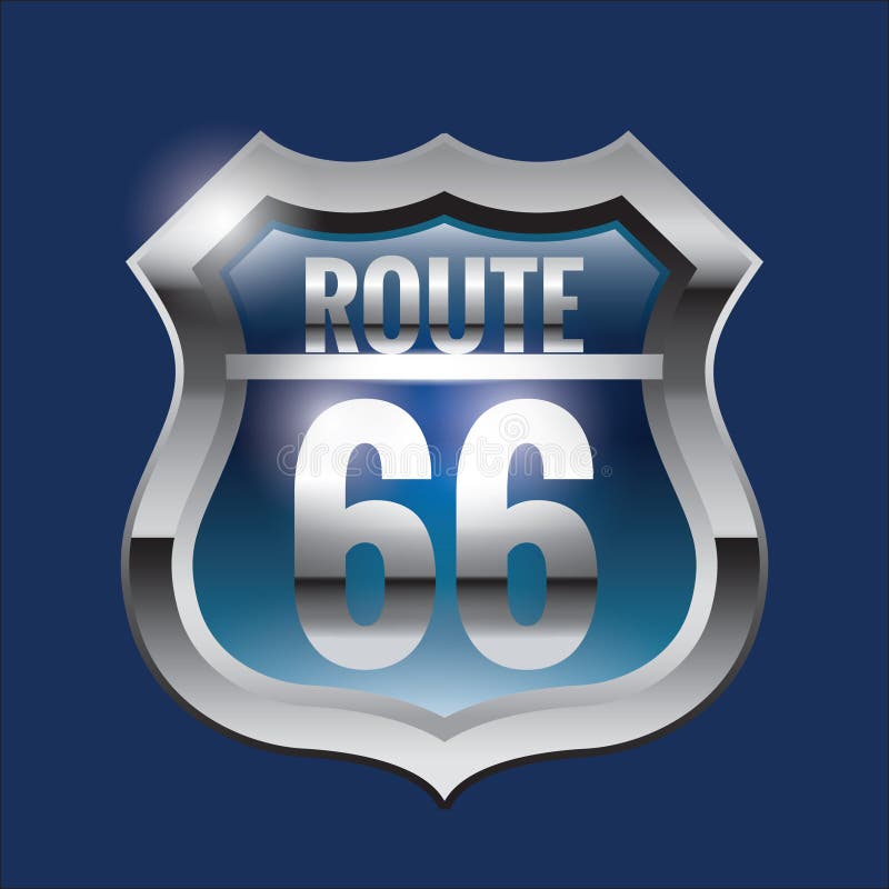 Route Sixty-six. Vector Illustration Decorative Design Stock ...