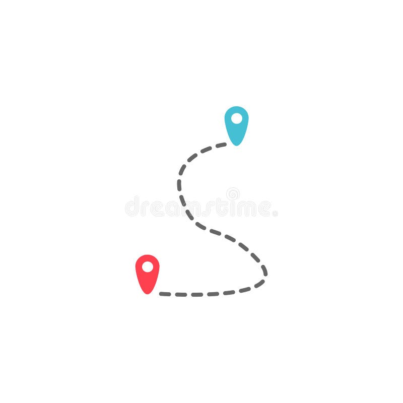 Location Flat Icon, Map Pin and Website Button Stock Vector ...