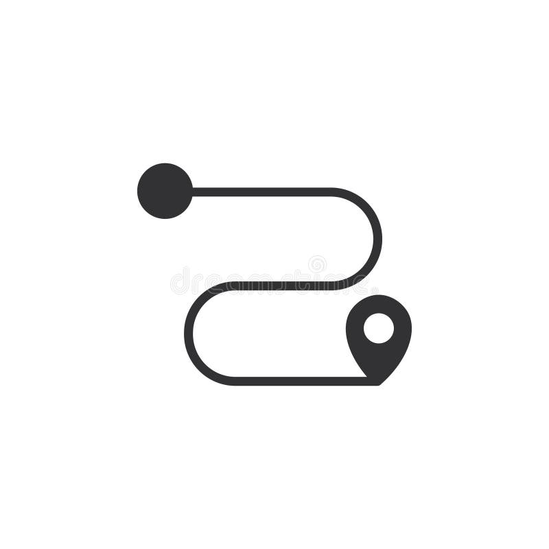 Route Start and Finish Point Icon Simple Vector Symbol Stock Vector ...