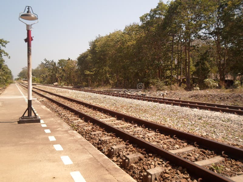 Route of the Train is Visible in the Distance. Stock Photo - Image of ...