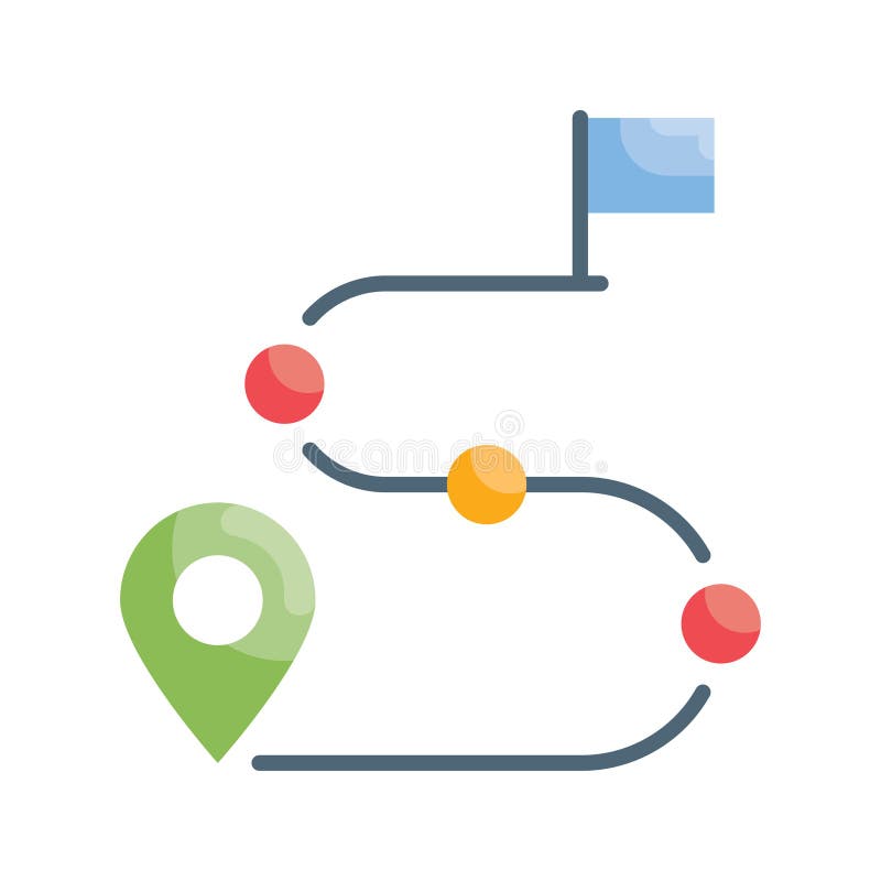 Route Vector Flat Icon Style Illustration. Eps 10 File Stock Vector ...