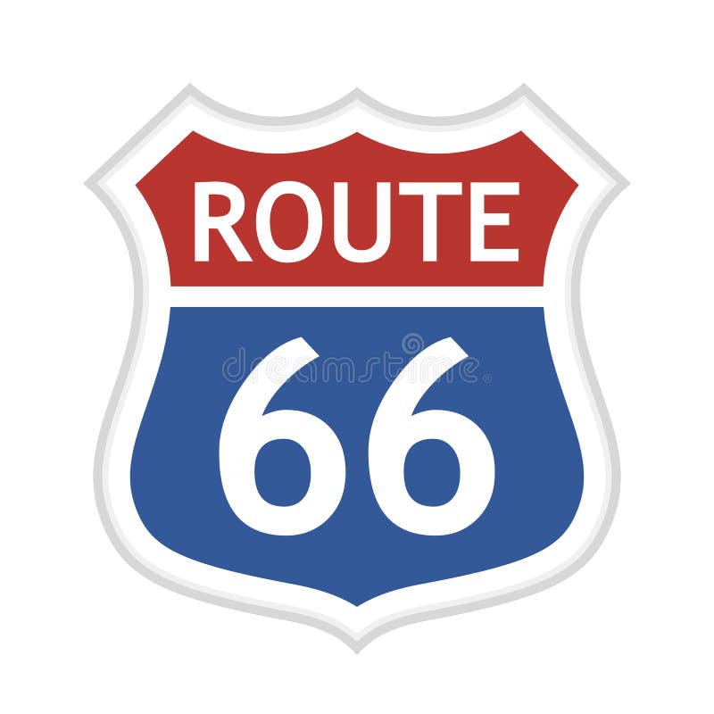 Route 66 stock vector. Illustration of nostalgia, isolated - 34978573