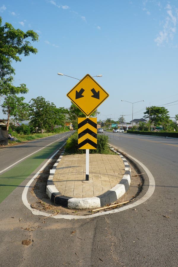 Warning Sign Intersection,Traffic Sign,Yield Sign on the Road. Stock ...