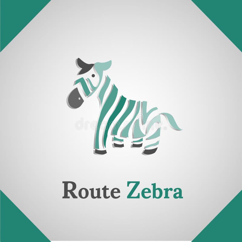 Route Zebra Silhouette Icon Logo Stock Vector - Illustration of forest ...