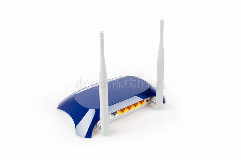 WI-FI Router, Back Panel with Connected Wires Stock Image - Image of ...
