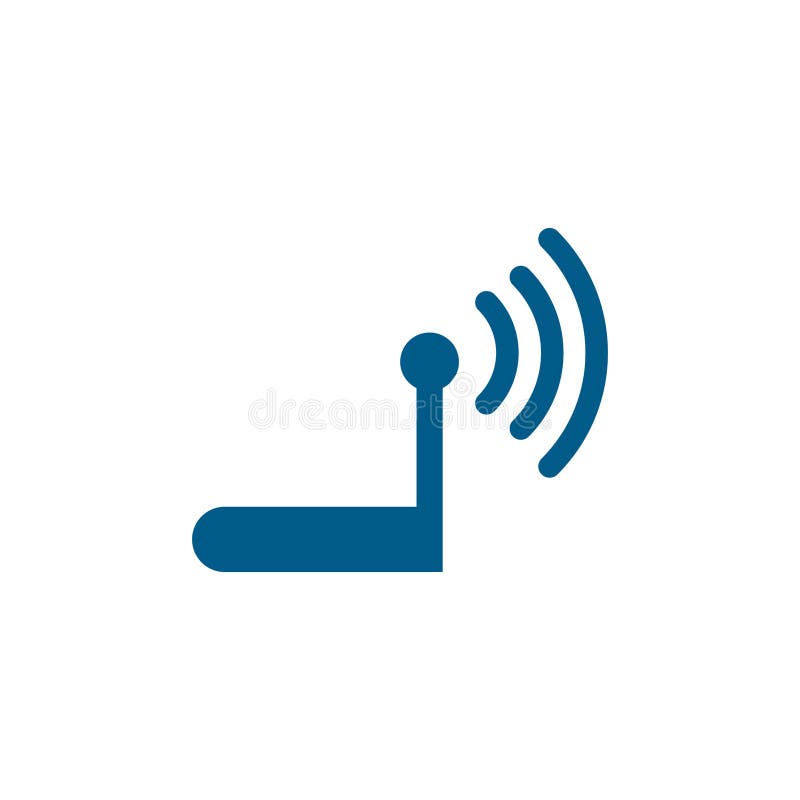 Router Blue Icon on White Background. Blue Flat Style Vector ...