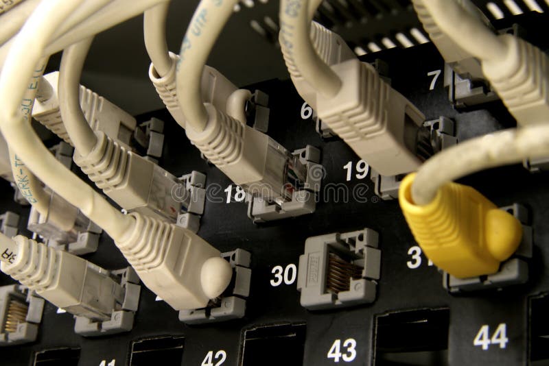 Router With Cables stock image. Image of cable, category - 13276719