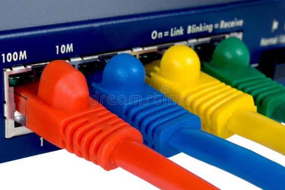 Router and cables. Macro stock image. Image of broadband - 719973