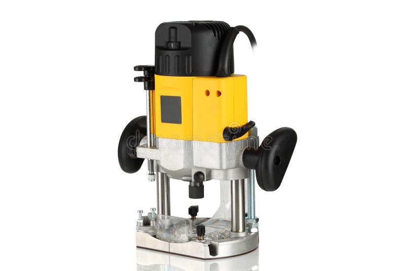 Carpentry Router on a White Background Stock Image - Image of manual ...