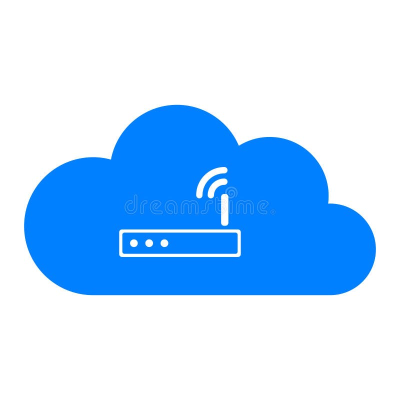 Router and Cloud As Vector Illustration Stock Vector - Illustration of ...