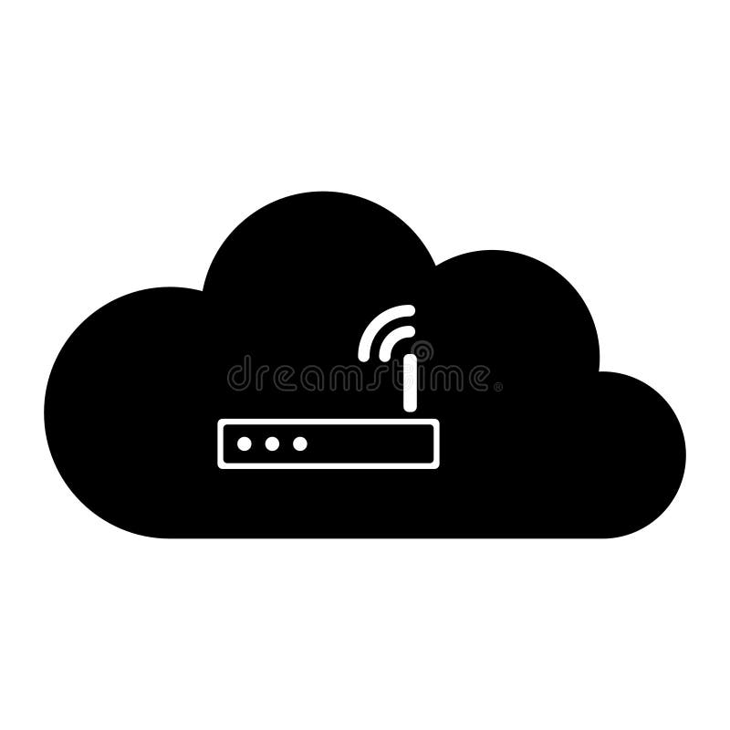 Router and Cloud As Vector Illustration Stock Vector - Illustration of ...