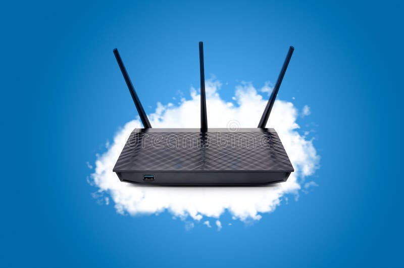 Router on cloud stock photo. Image of security, digital - 54207488