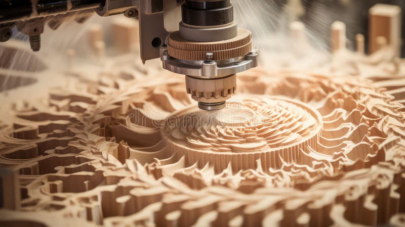 Router cnc machine wood stock illustration. Illustration of background ...