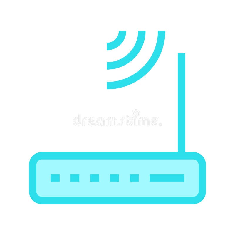 Router color line icon stock illustration. Illustration of broadband ...