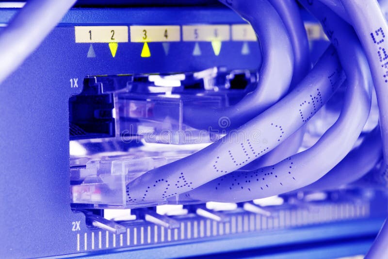 Modern Internet Router in Data Center. Stock Image - Image of ...