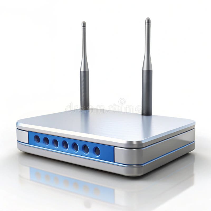 Router 3D illustration stock illustration. Illustration of network ...