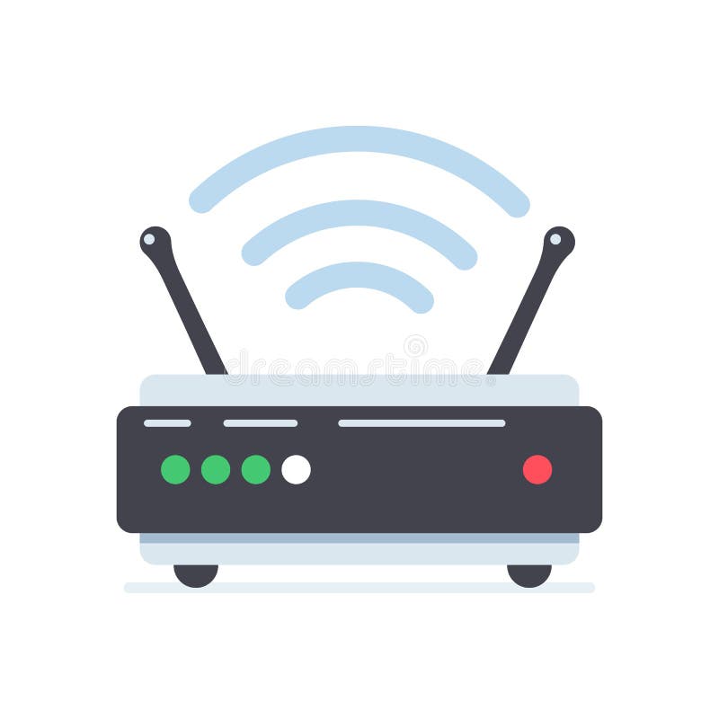 Router de los Wi fi ilustración del vector. Ilustración de negro ...