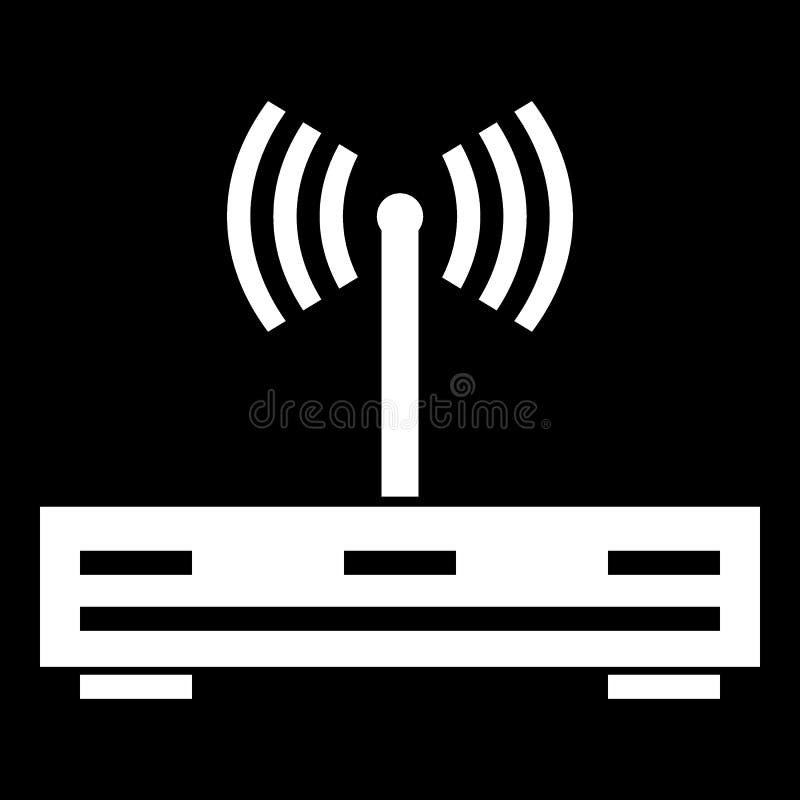 Router icon on white stock illustration. Illustration of switch - 162595564