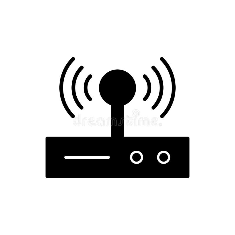 Router Icon Flat Vector Template Design Trendy Stock Vector ...