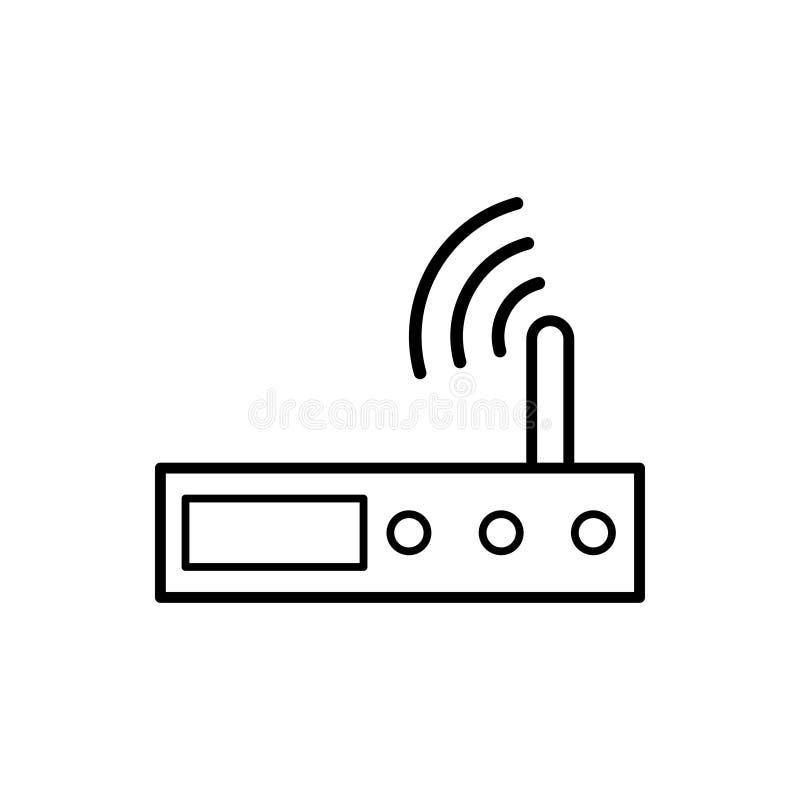 Router Icon Flat Vector Template Design Trendy Stock Vector ...