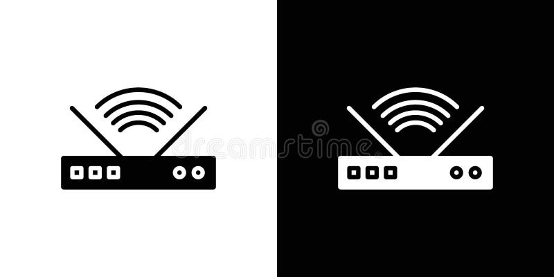 Router Icon Linear Logo Isolated Stock Vector - Illustration of ...