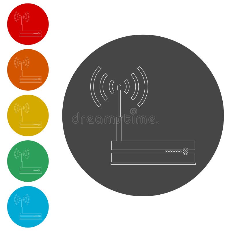 Router Icon, Modem Router, Icons Set Stock Vector - Illustration of ...