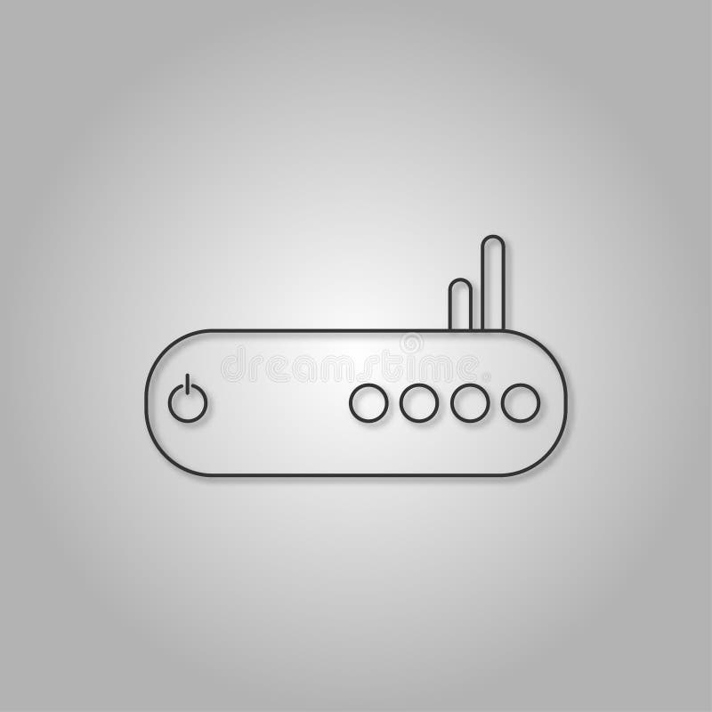 Router Icon. Outline 3d Vector Internet Symbol Stock Vector ... Router Icon. Outline 3d Vector Internet Symbol Stock Vector ...