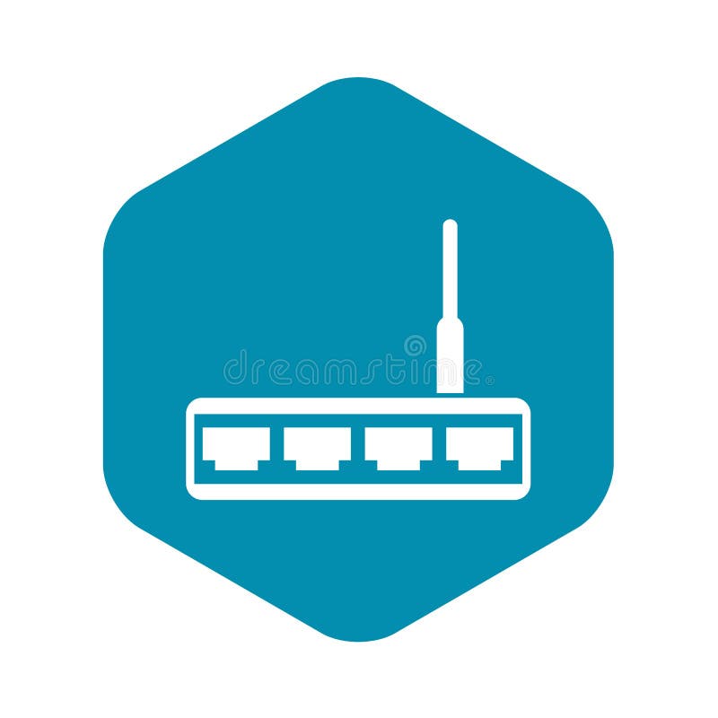 Router icon, simple style stock vector. Illustration of computer ...