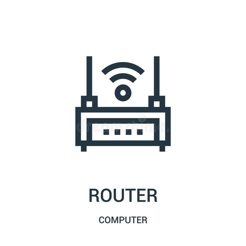 Router Icon Vector from Home Automation Collection. Thin Line Router ...