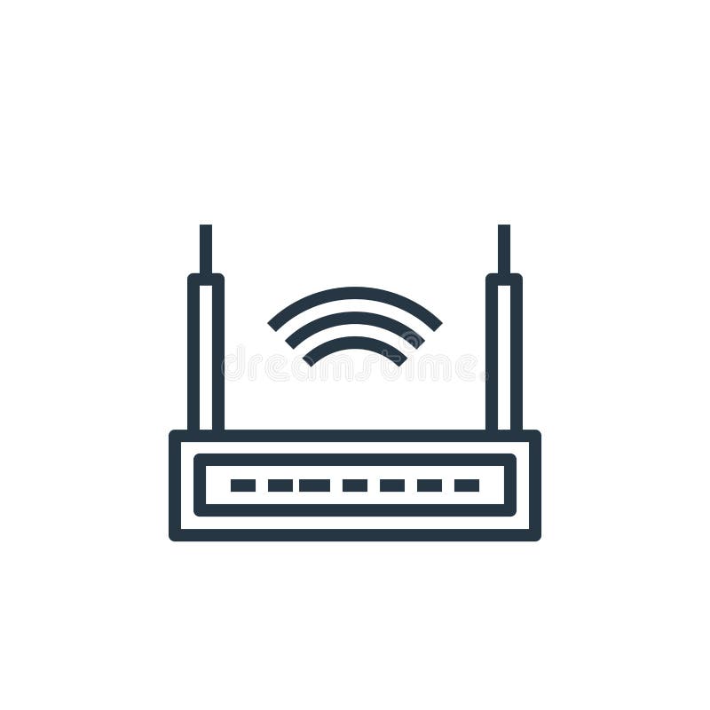 Router Icon Vector from Computer Concept. Thin Line Illustration of ...