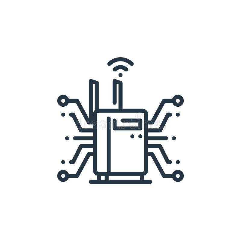 Router Icon Vector from Smart Home Concept. Thin Line Illustration of ...