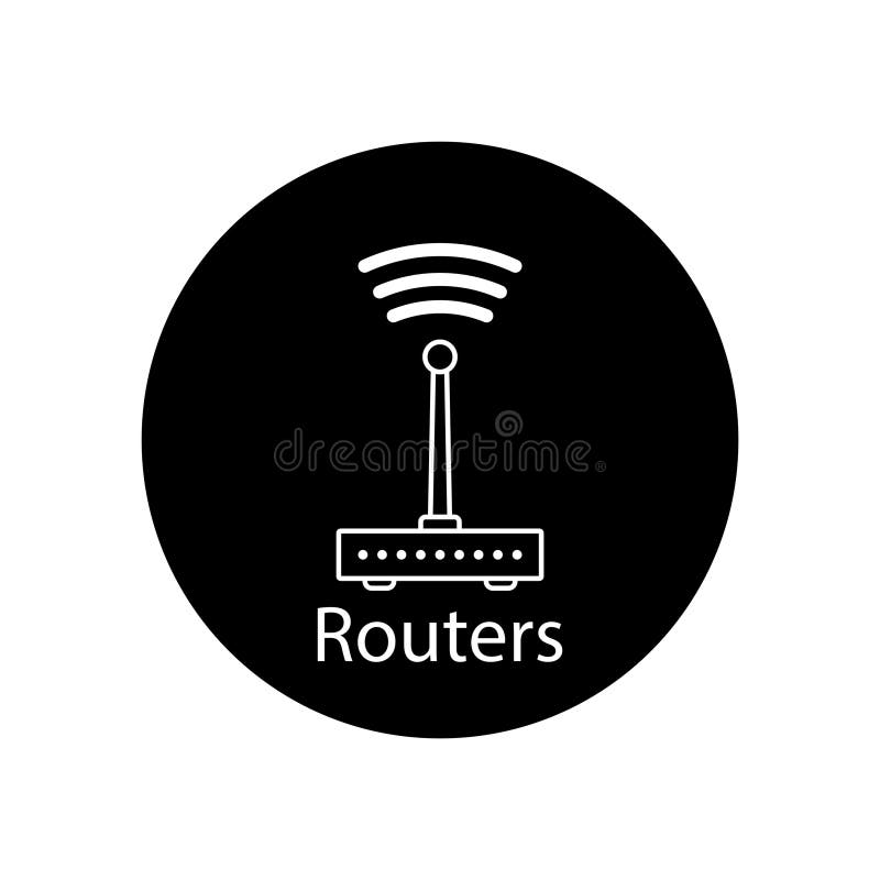 Router icon vector stock vector. Illustration of internet - 287814594