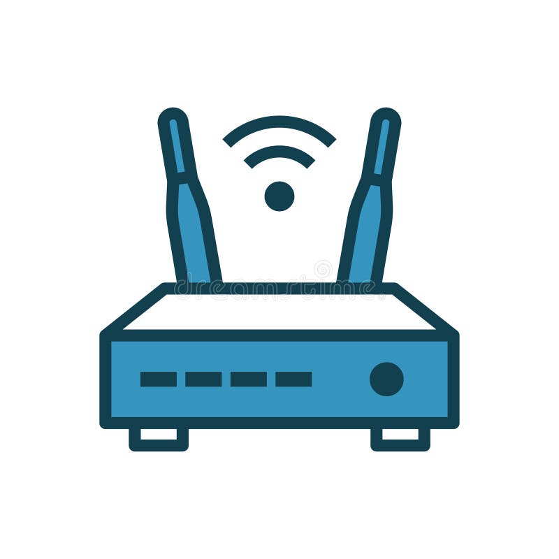 Router Icon Vector on Trendy Design Stock Illustration - Illustration ...