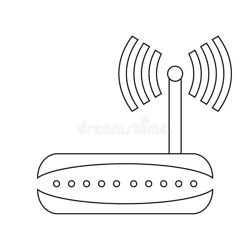 Router icon on white stock illustration. Illustration of domain - 162140098