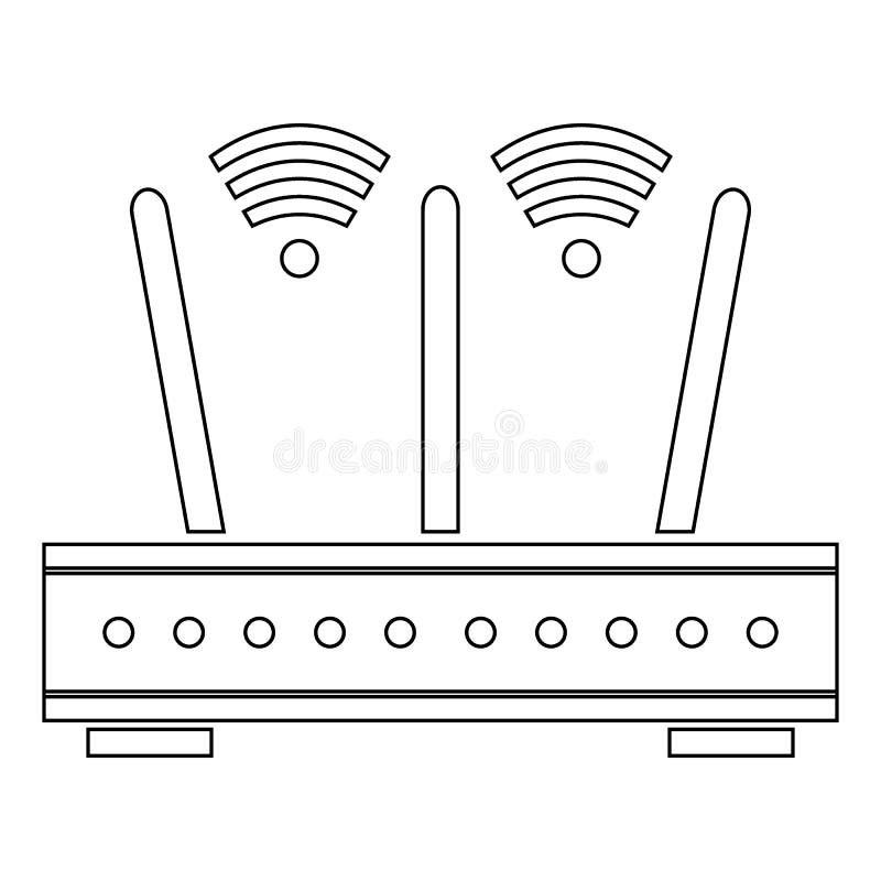 Router icon on white stock illustration. Illustration of domain - 162140098