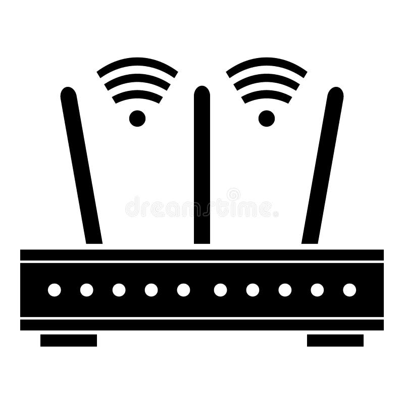 Router icon on white stock illustration. Illustration of domain - 162140098